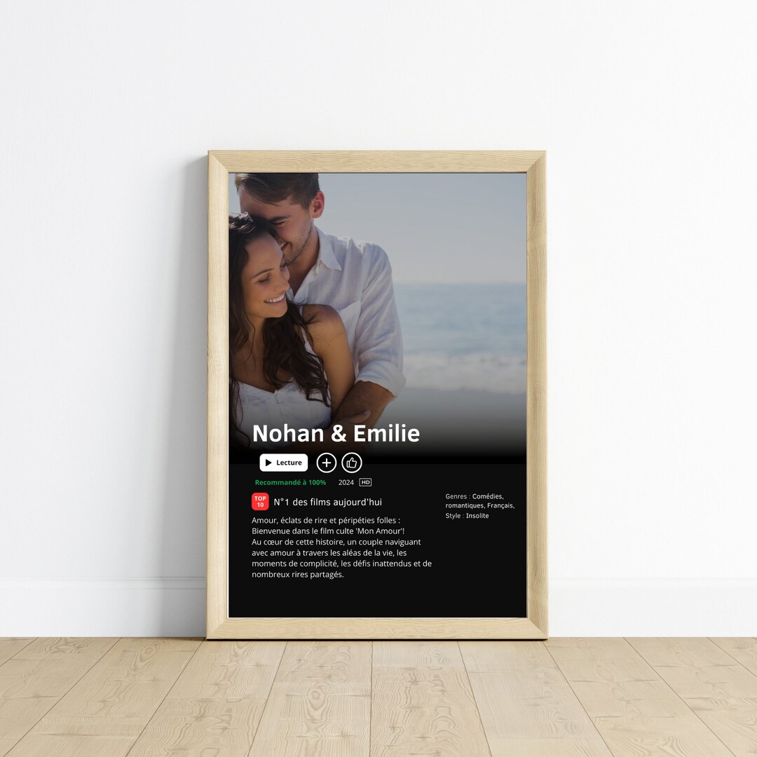 Affiche série personnalisé pour couple avec photos - affiche Netflix ...
