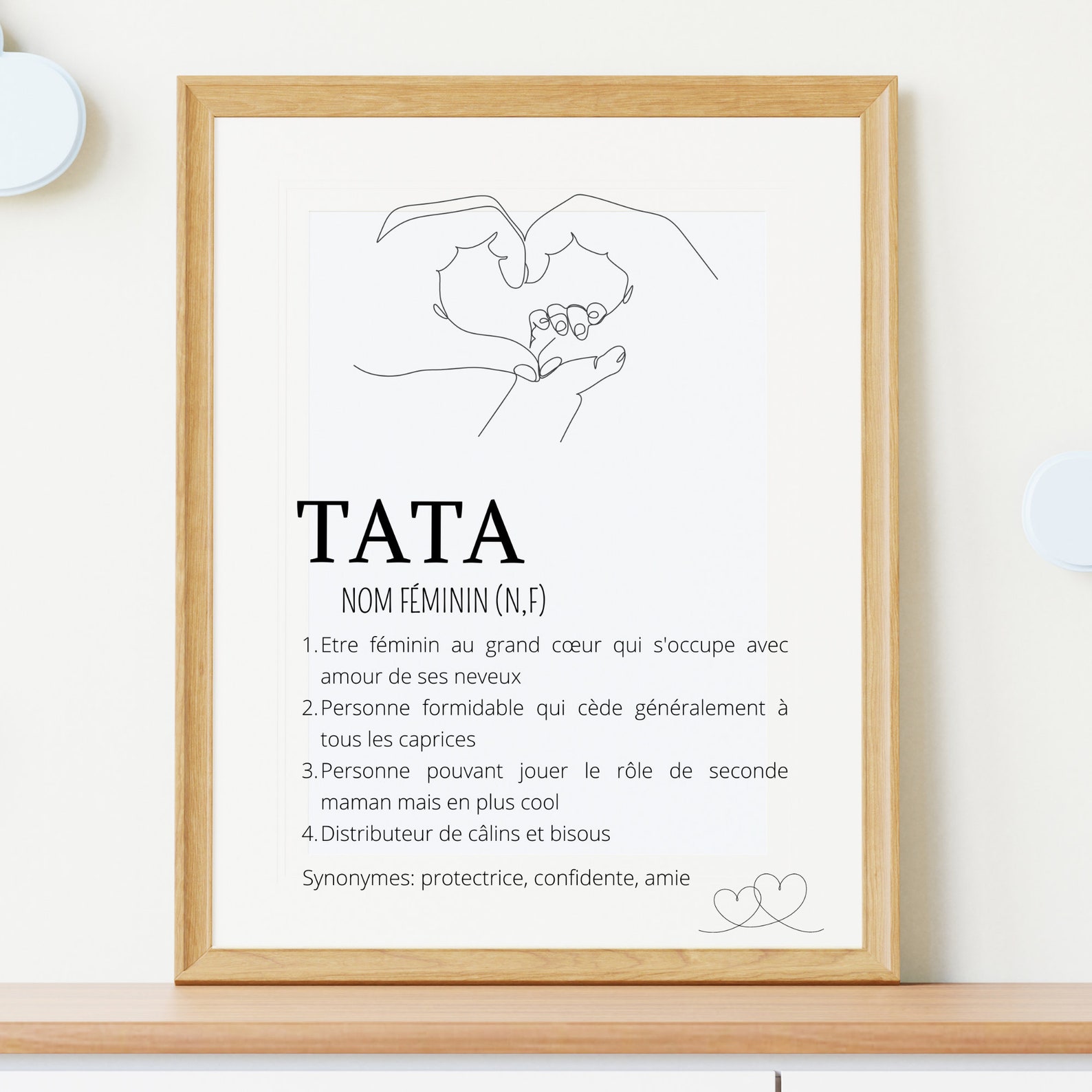 Affiche Définition tata Cadre tata single line Cadeau pour - Etsy France