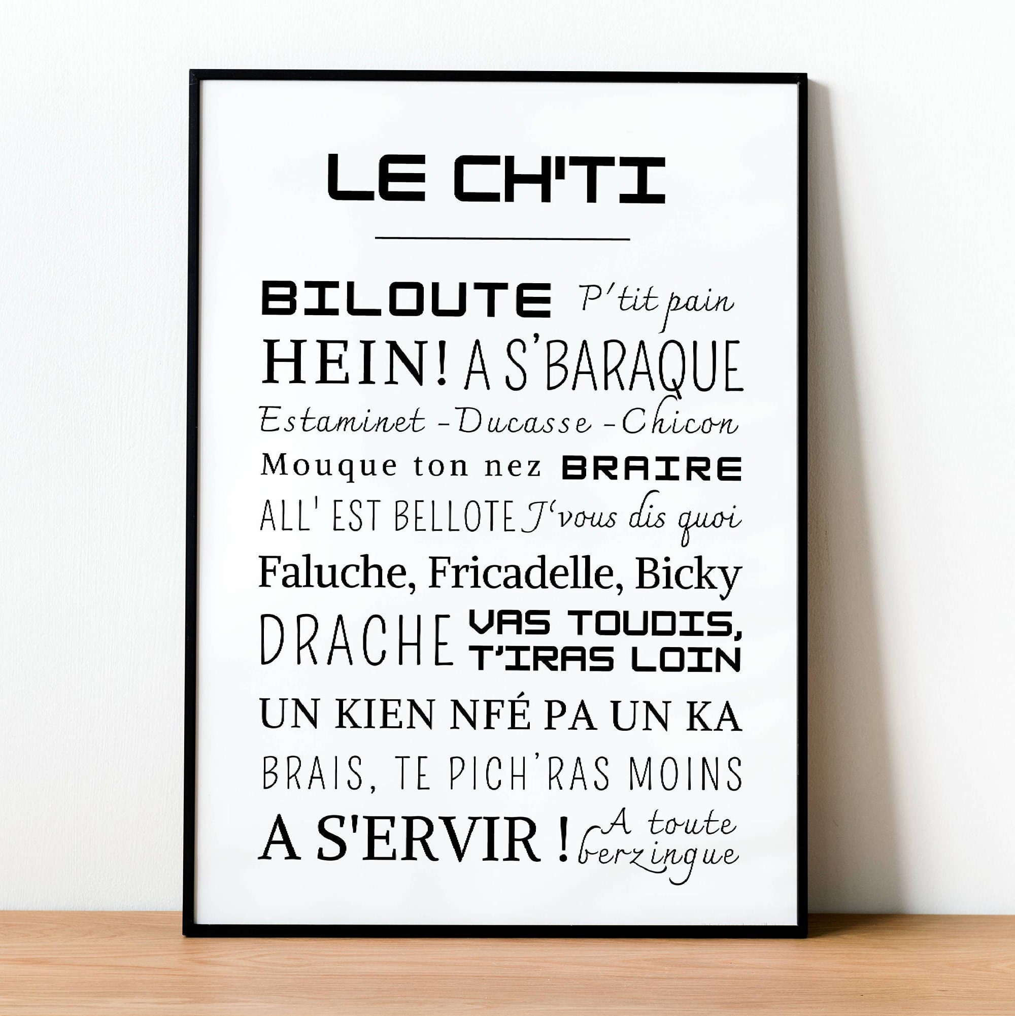 Poster Mots Chti Poster Words and Expressions Ch'timi - Etsy