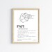Affiche Définition Papi Poster papy personnalisé Cadeau pour papi ...