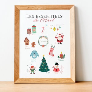 Affiche Décorations de Noël Affiche Les essentiels de Noël par Le Temps ...