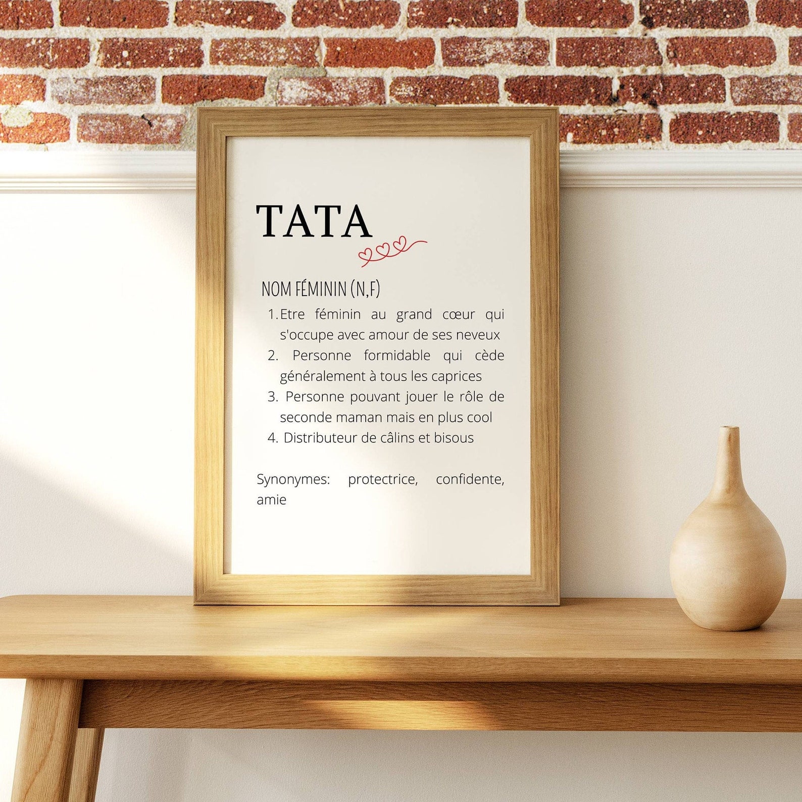 Affiche Définition tata Poster idéale pour offrir en cadeau | Etsy France