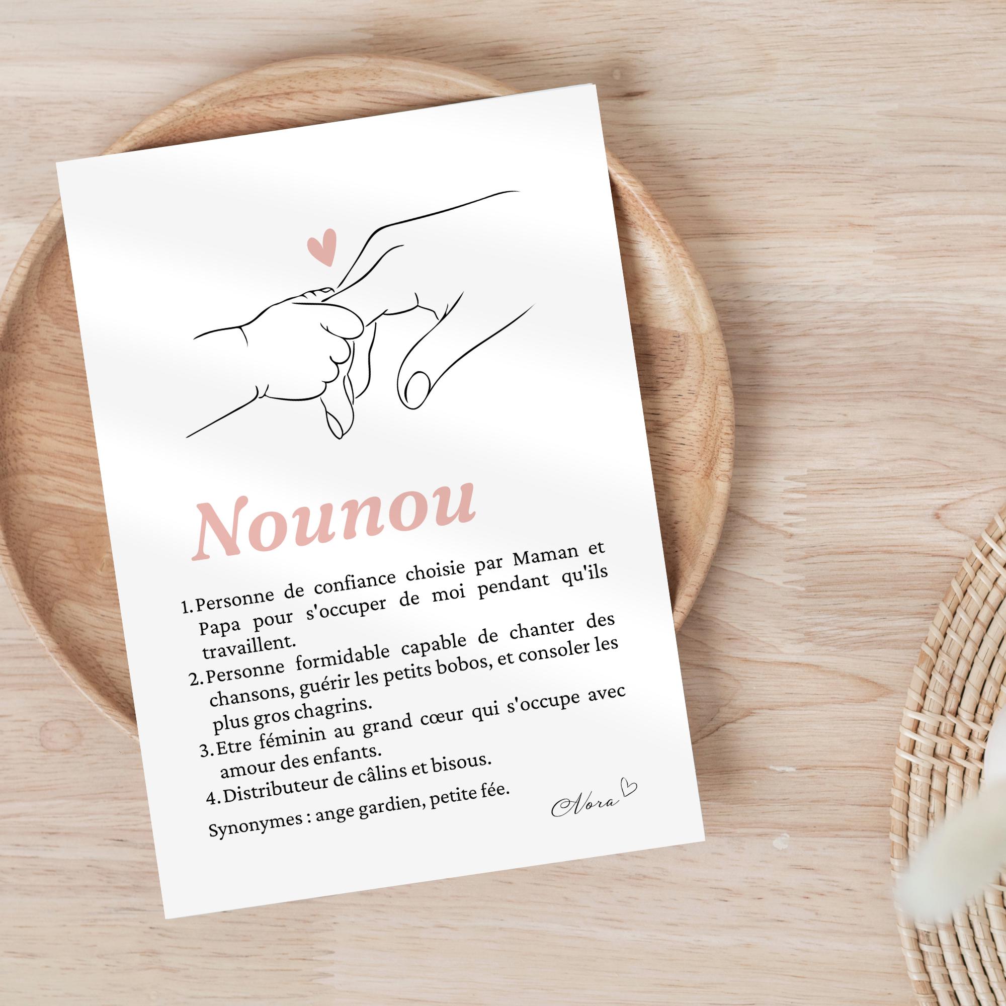 Customizable Nanny Definition Poster With Name and Illustration ...
