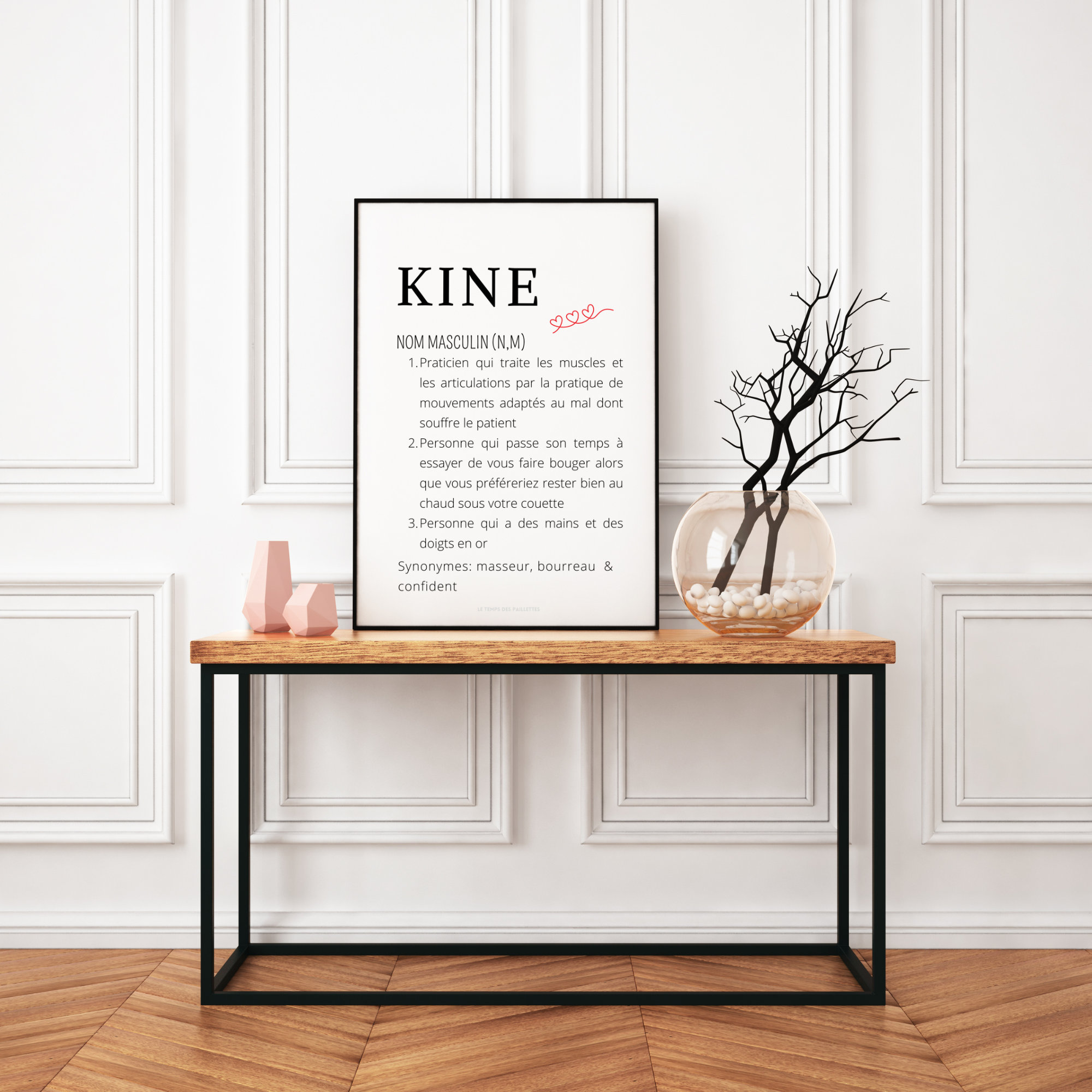Affiche définition kiné - Affiche minimalistes kinésithérapeute ...