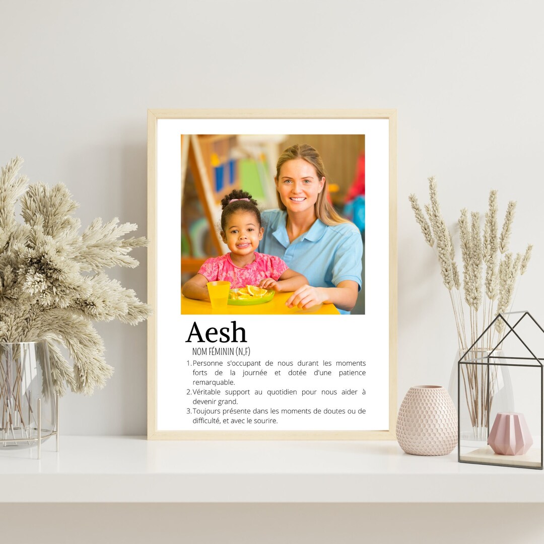 Personalized AESH Poster Photos Personalized AESH Gift by Le - Etsy