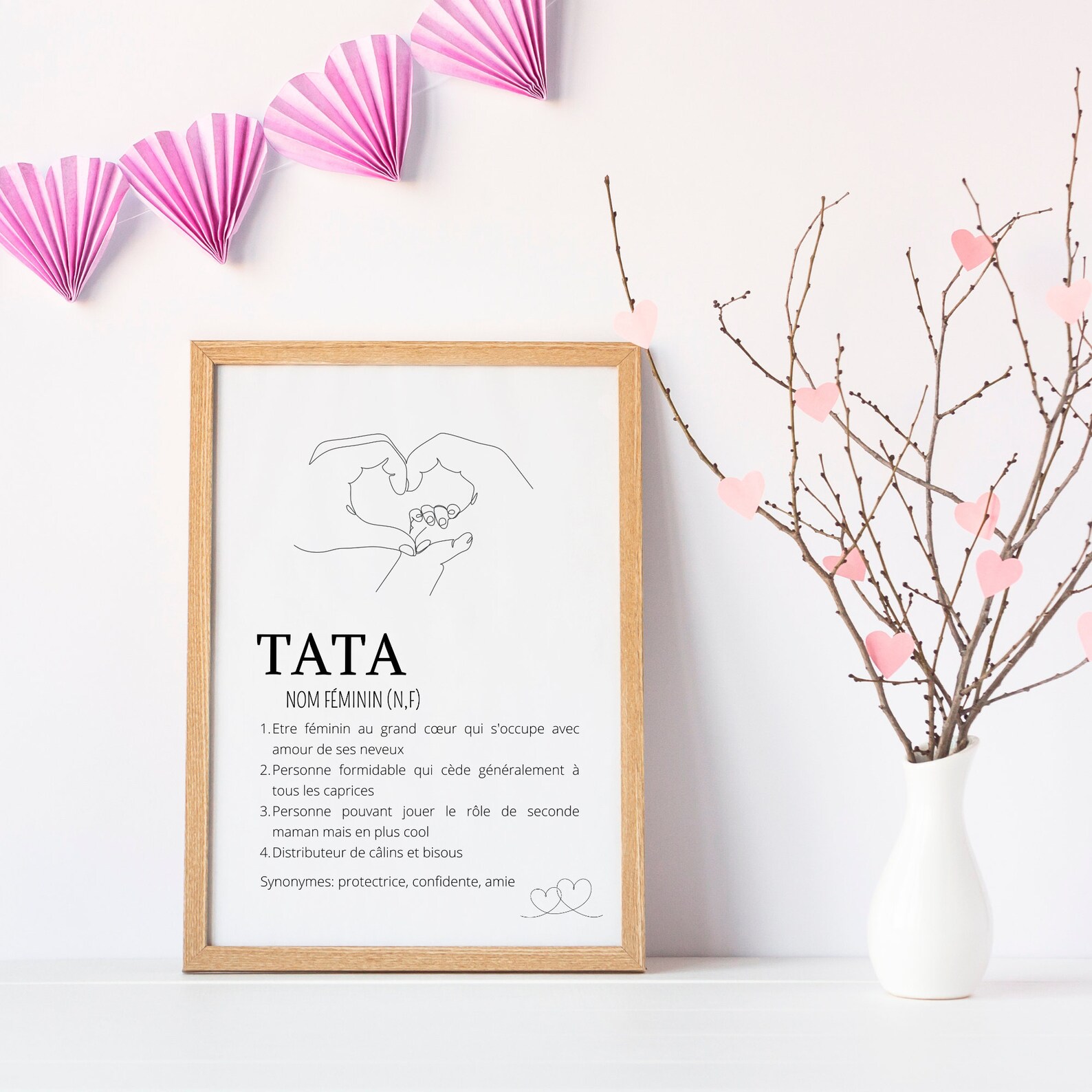 Affiche Définition tata Cadre tata single line Cadeau pour - Etsy France