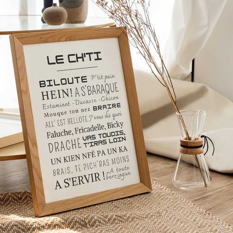 Affiche Mots Chti Affiche Mots Et Expressions Chtimi Etsy France