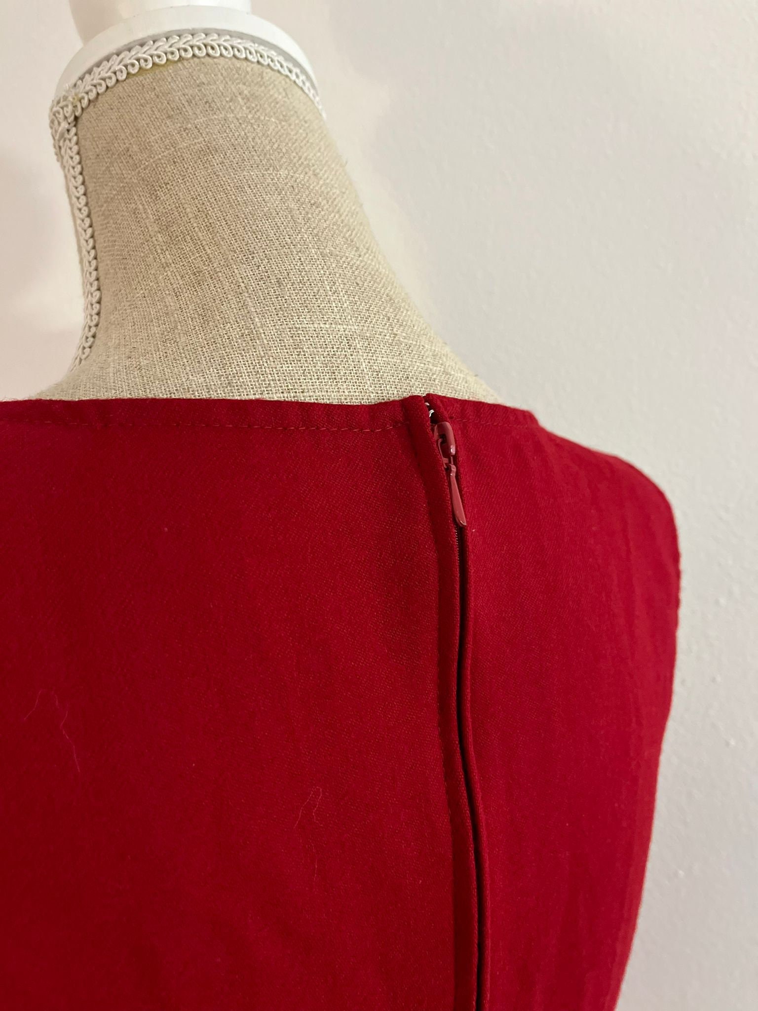 100% Vintage Wool Mini Dress in Red, United Colors of Benetton - Etsy