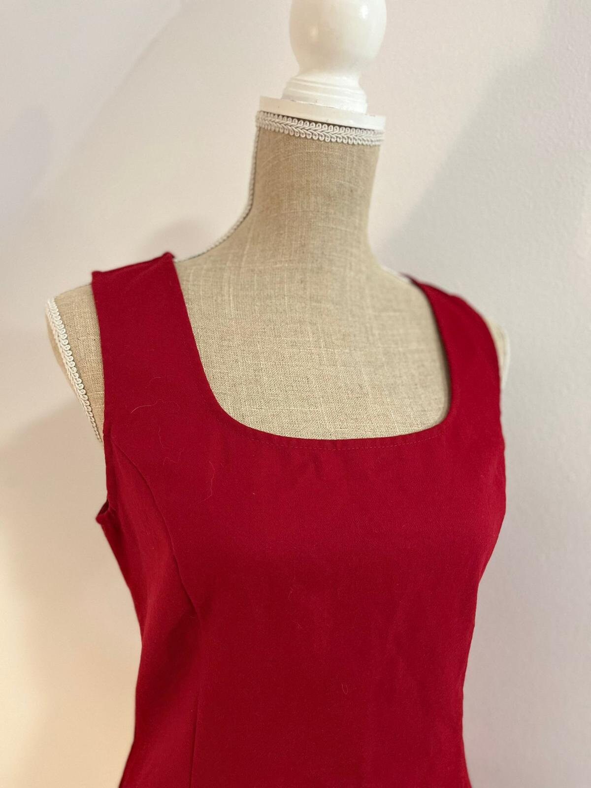 100% Vintage Wool Mini Dress in Red, United Colors of Benetton - Etsy