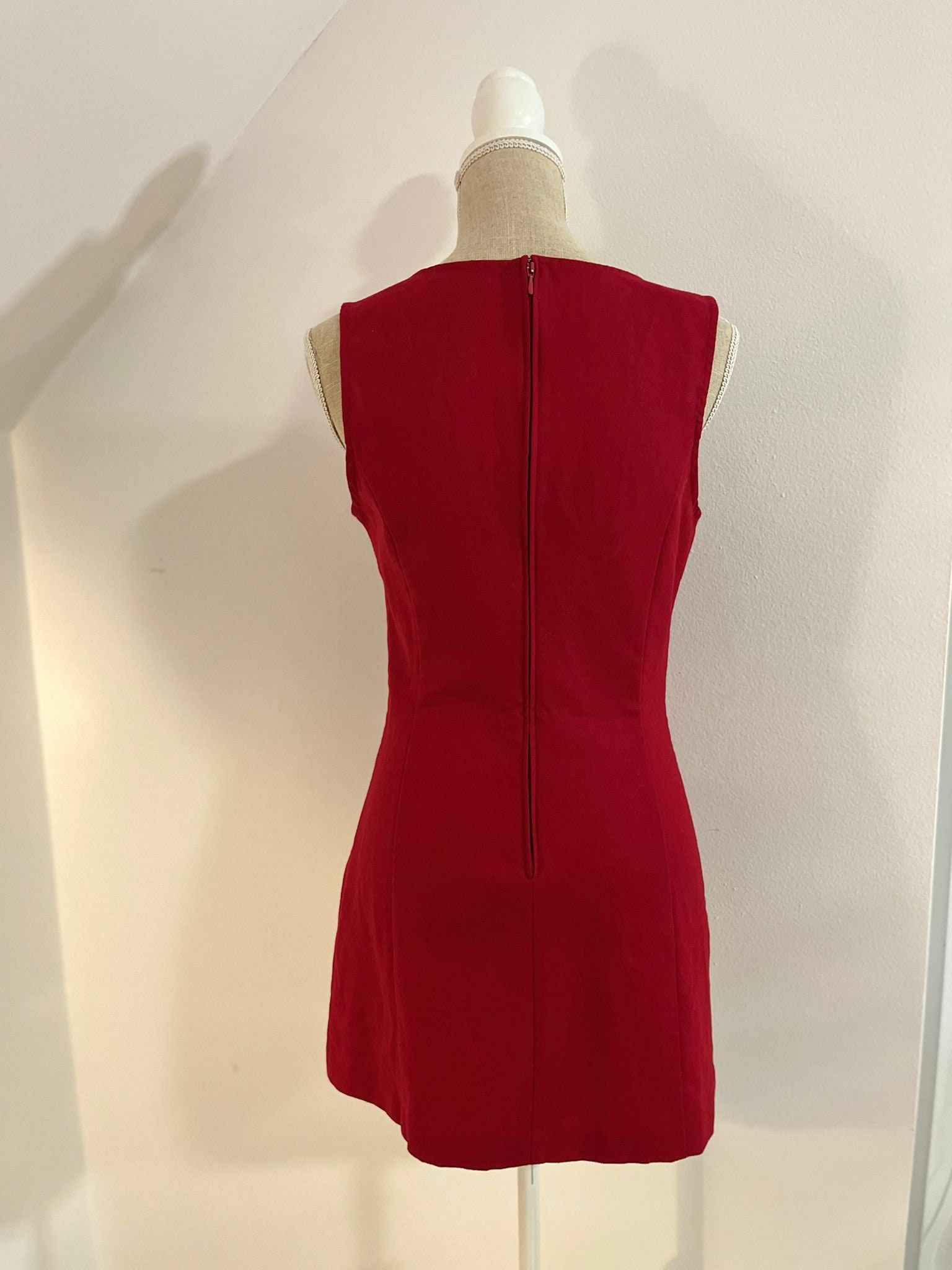 100% Vintage Wool Mini Dress in Red, United Colors of Benetton - Etsy