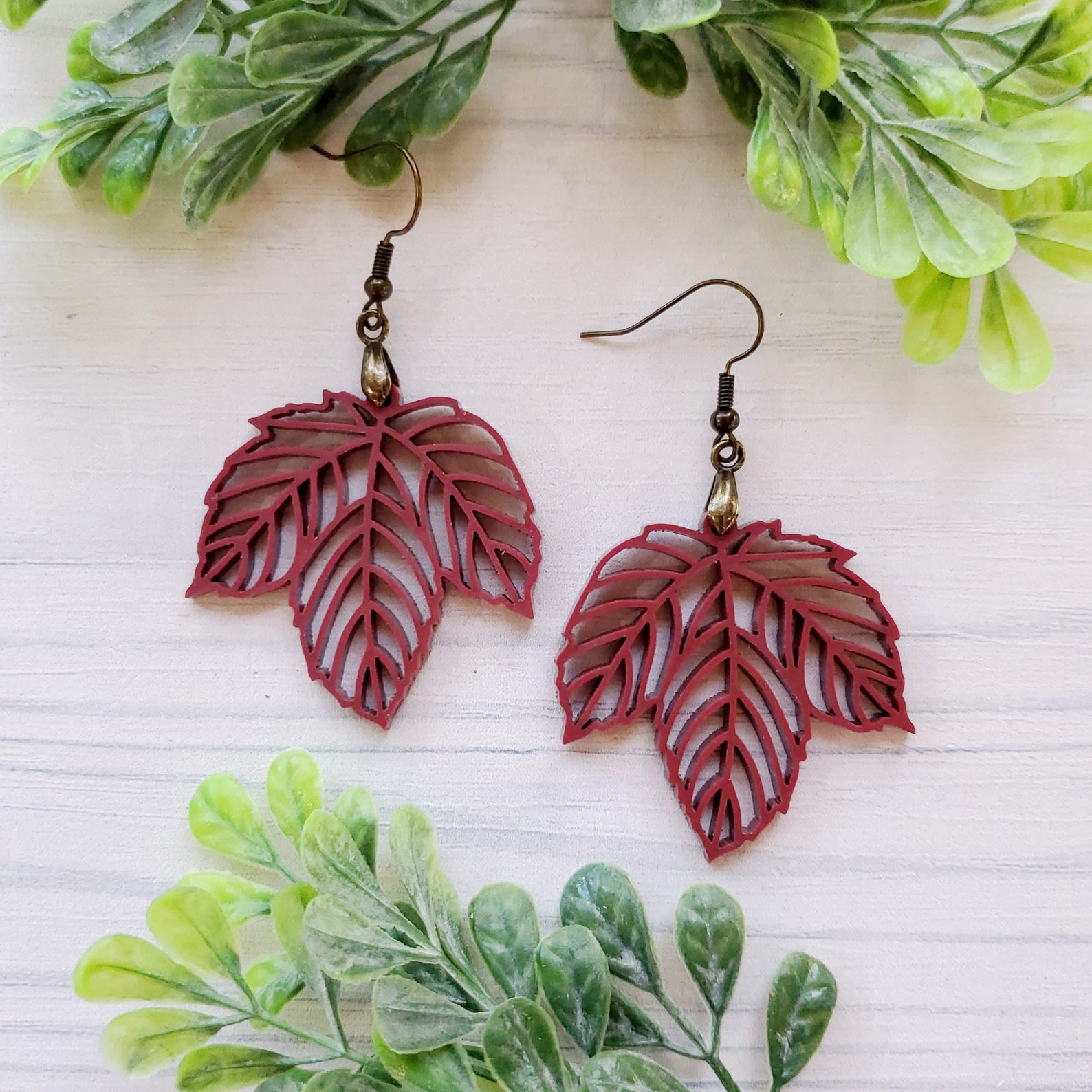 Maple Leaf Outline Laser Engraved Earrings DIGITAL FILE - Etsy