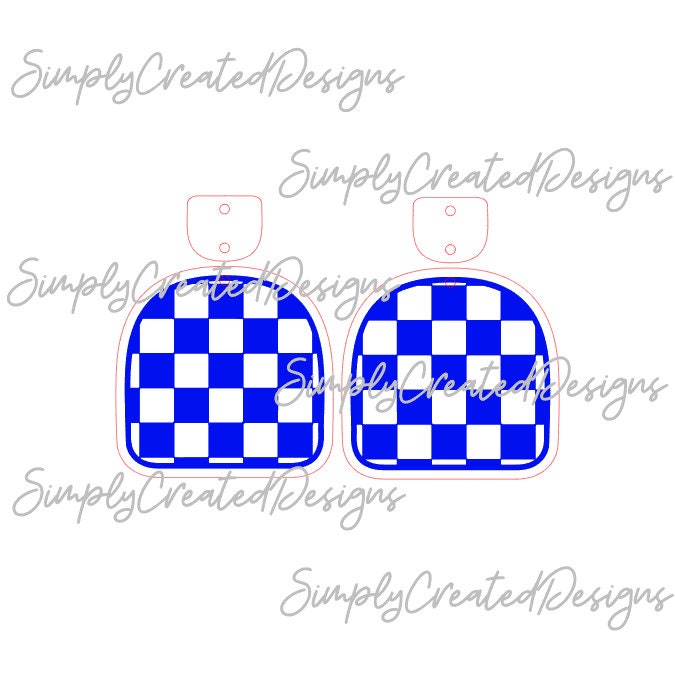 Checker Board Laser Engraved Earrings DIGITAL FILE - Etsy