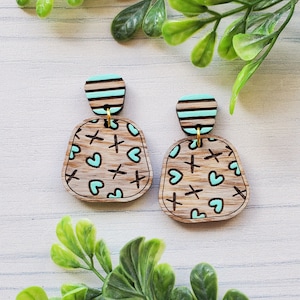 XOXOXO 2 Piece Laser Engraved Earrings DIGITAL FILE - Etsy