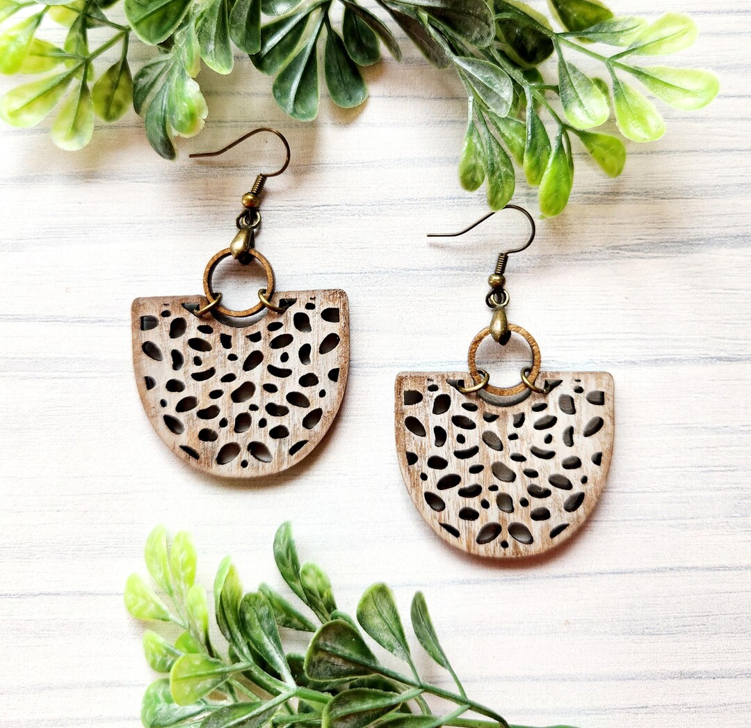 2 Piece Splatter Cutout Laser Engraved Earrings DIGITAL FILE - Etsy