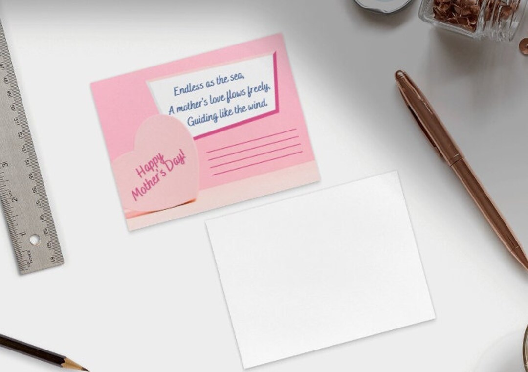 Mother's Day Haiku Postcard Printable Card or Digital Message Size 5.5 ...