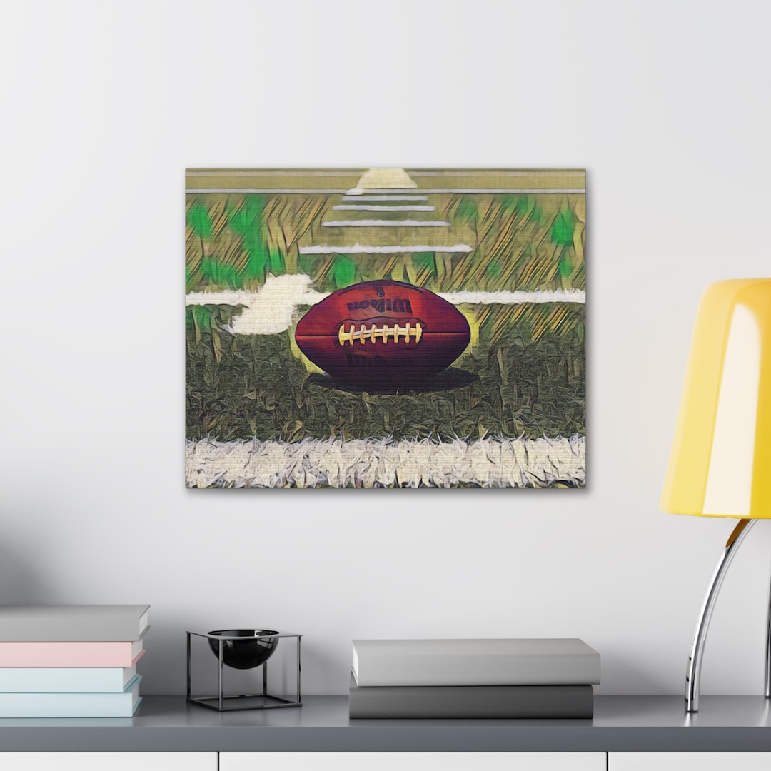 Football Canvas Painting for College Apartment Decor, AI Art,new ...