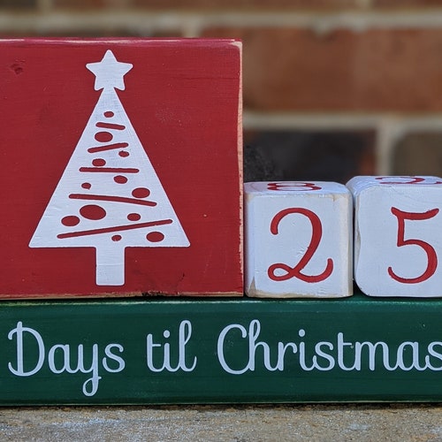 Christmas Countdown Block Set - Etsy