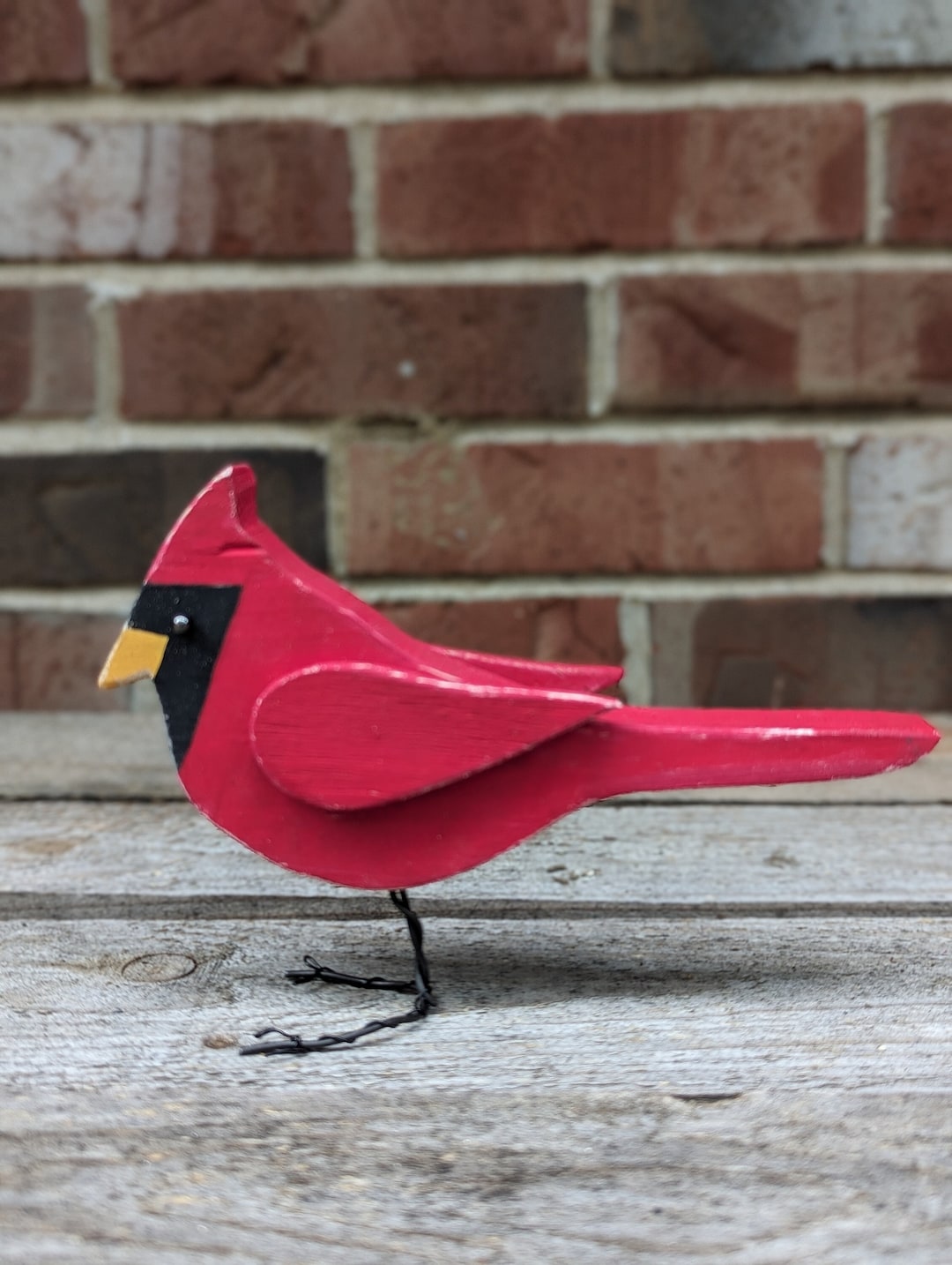 Handmade Wooden Cardinal: Rustic Home Decor - Etsy