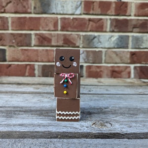 Small Gingerbread Cookie Block - Etsy