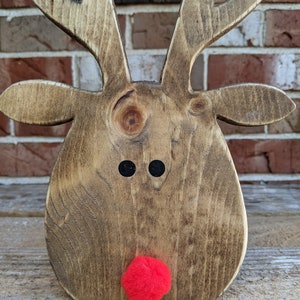 Rudolph the Red Nose Reindeer Block - Etsy