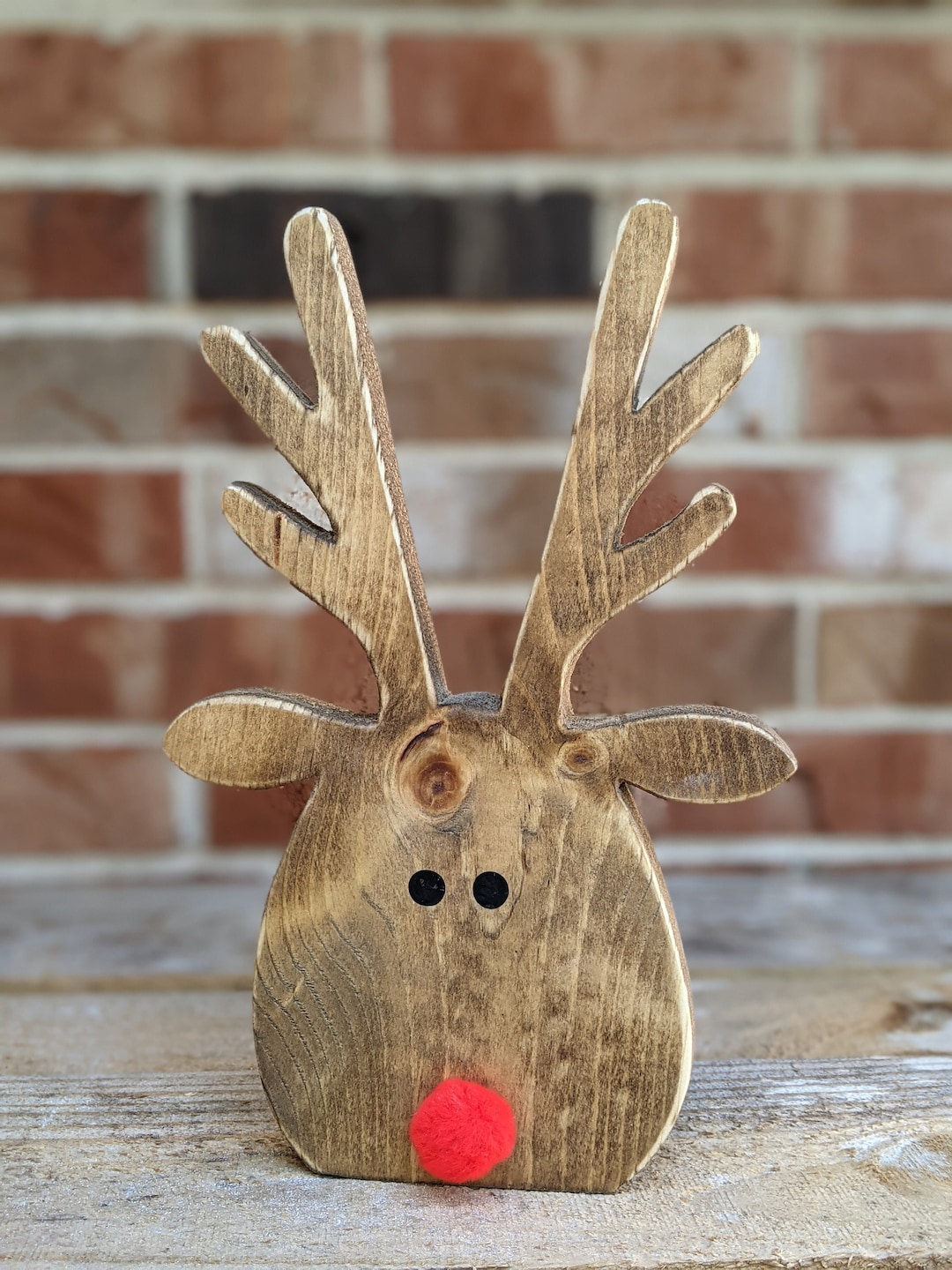 Rudolph the Red Nose Reindeer Block - Etsy