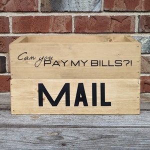 Mail or Bill Box - Etsy