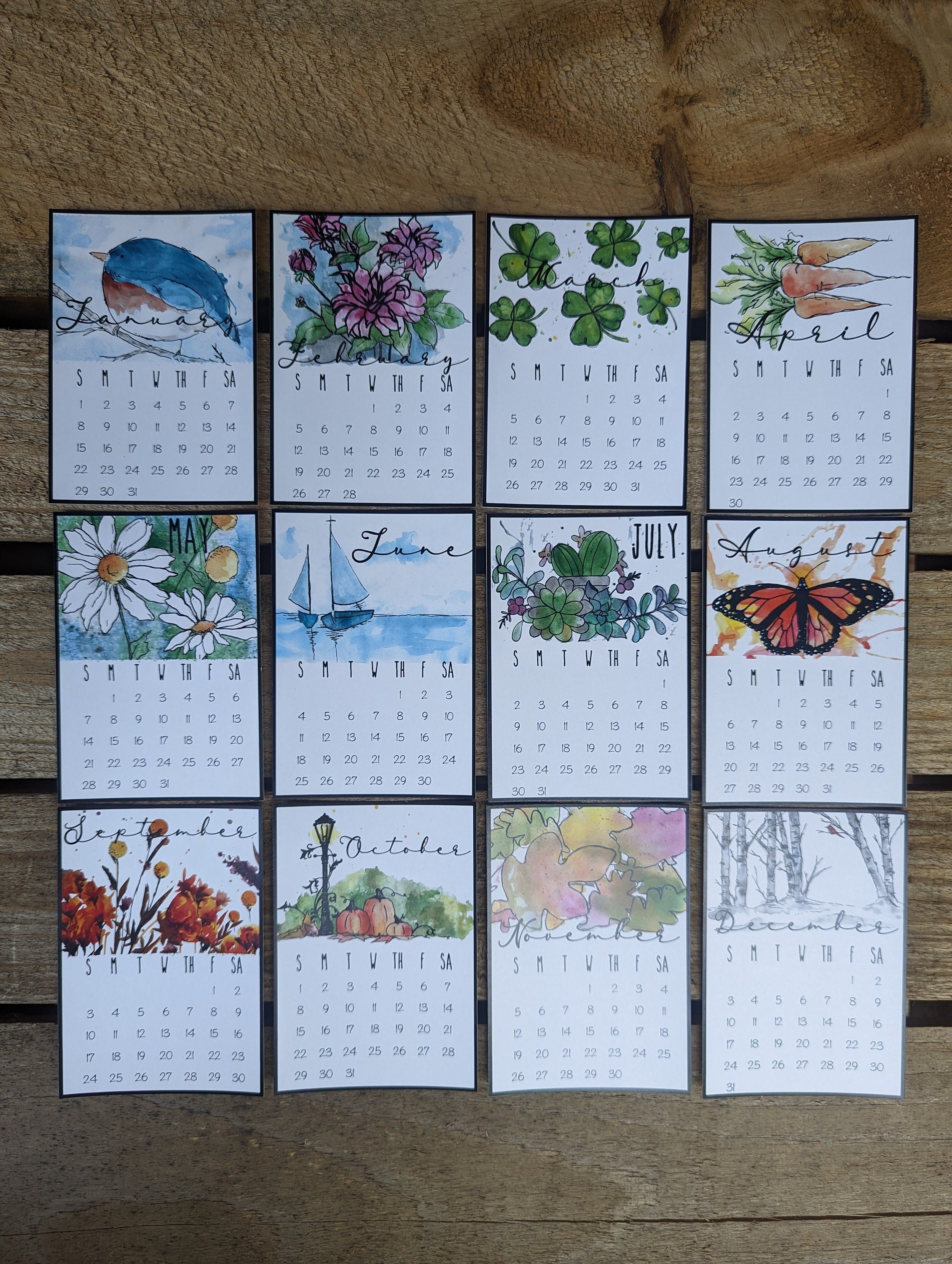 Mini 2023 Desktop Calendar Refill - Etsy