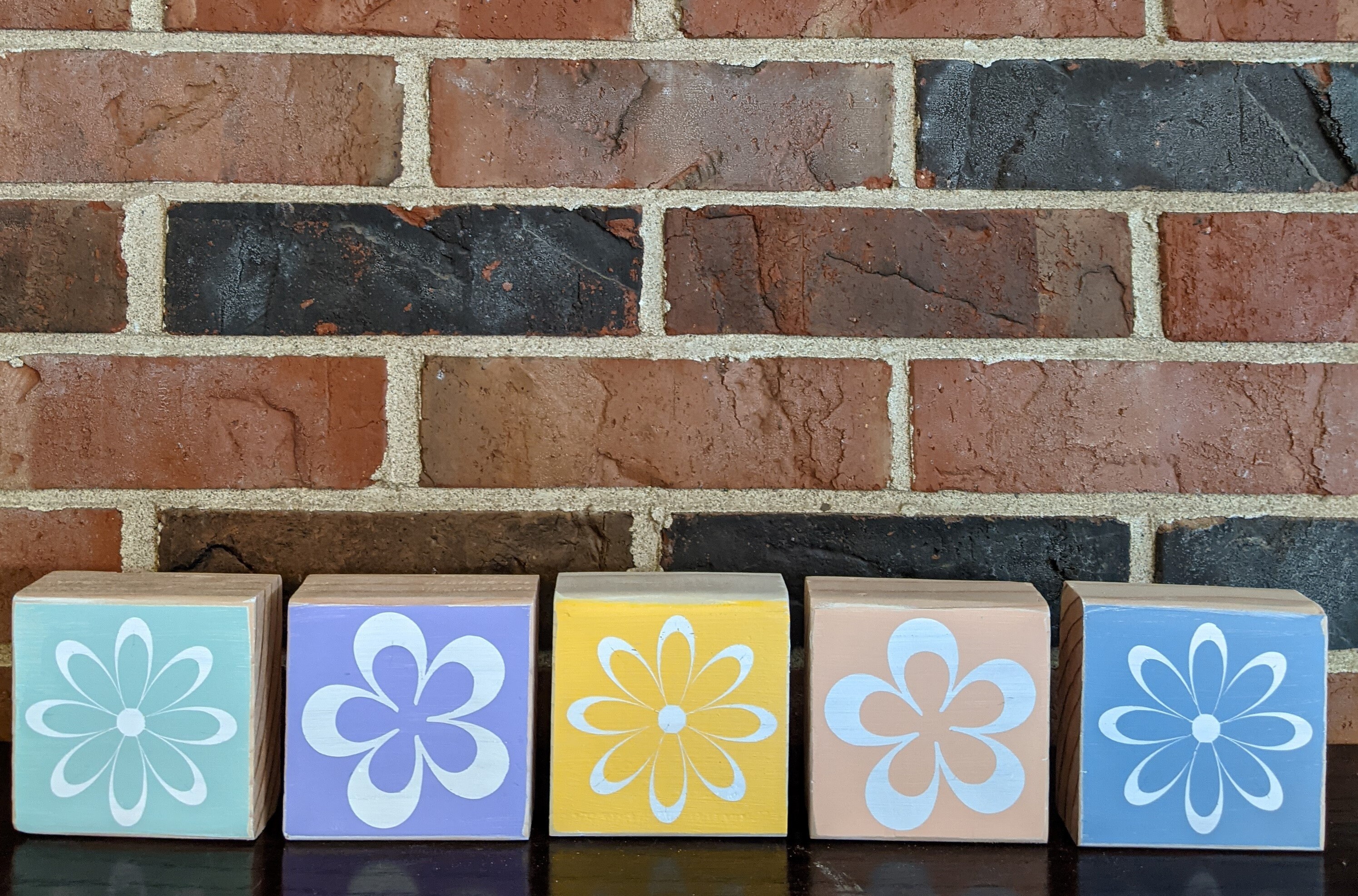 Flower Blocks / Rustic Wooden Spring Decor - Etsy