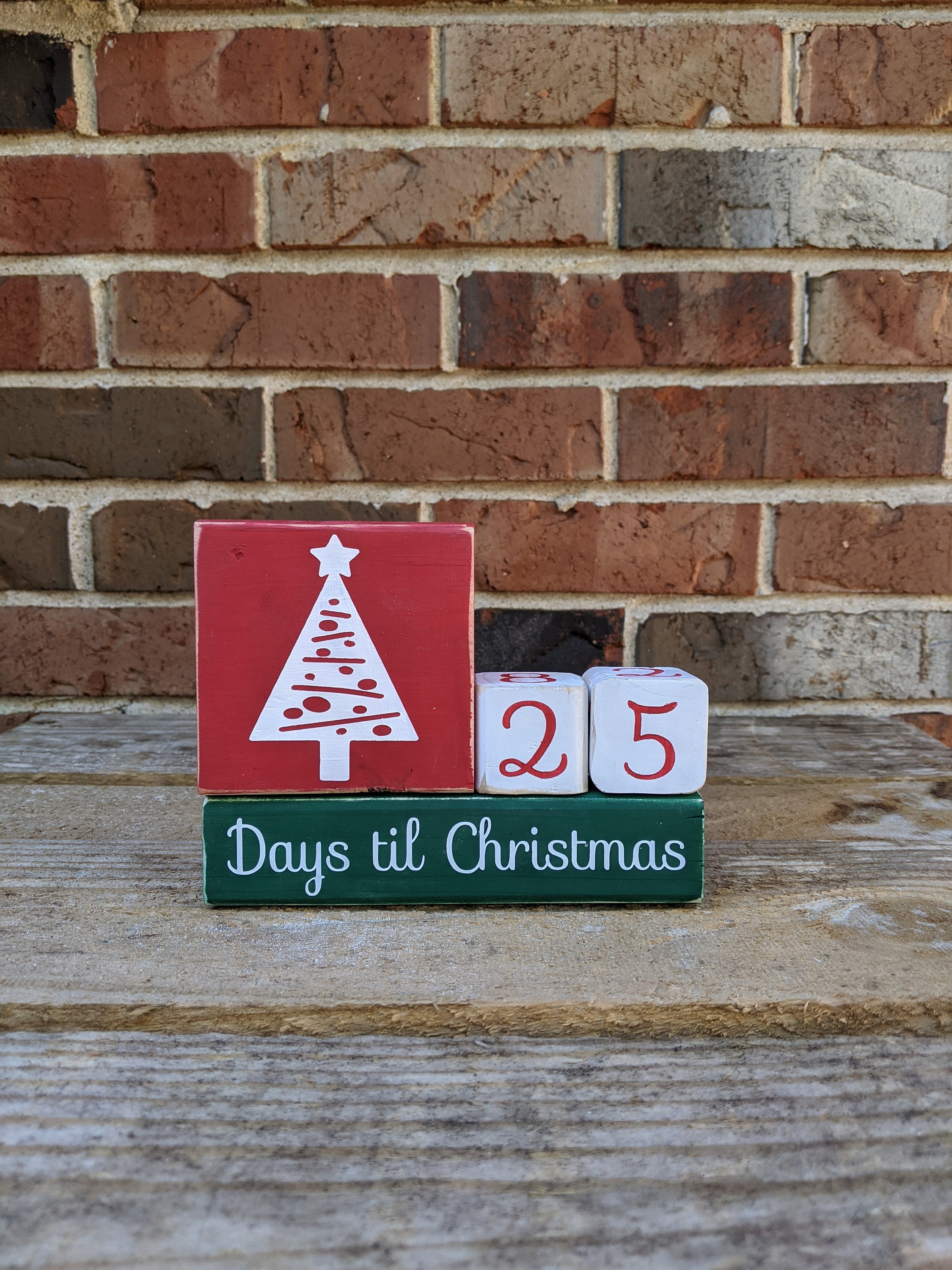 Christmas Countdown Block Set - Etsy