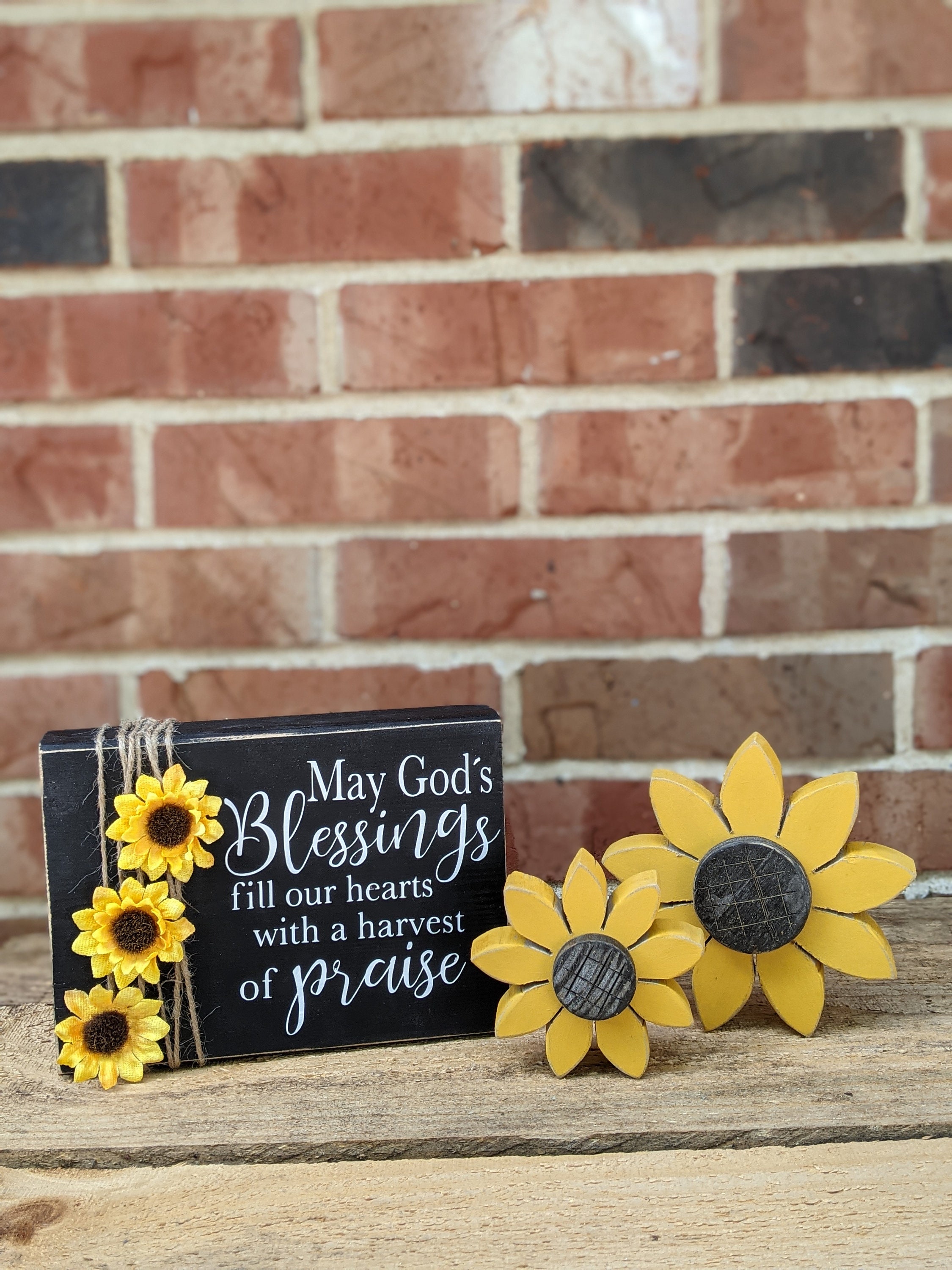 Sunflower Set / 2 Fall Flowers Decor | Etsy