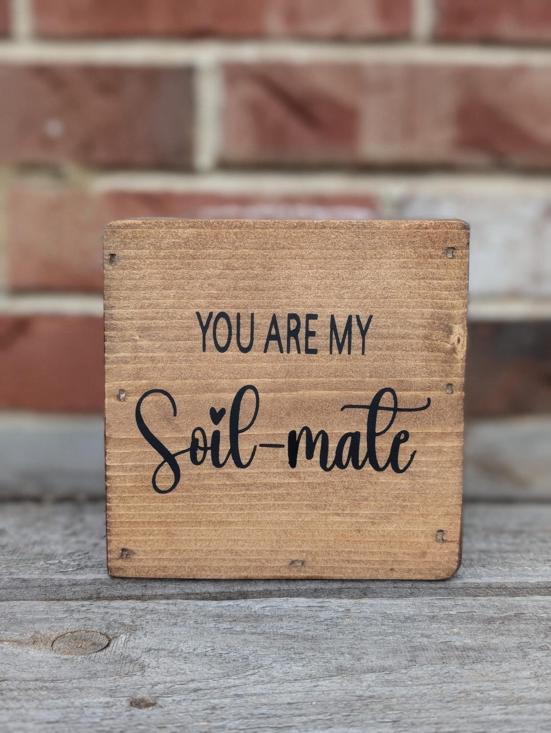 You Are My Soil-mate Wood Planter Box With 3" Plastic Liner - Etsy