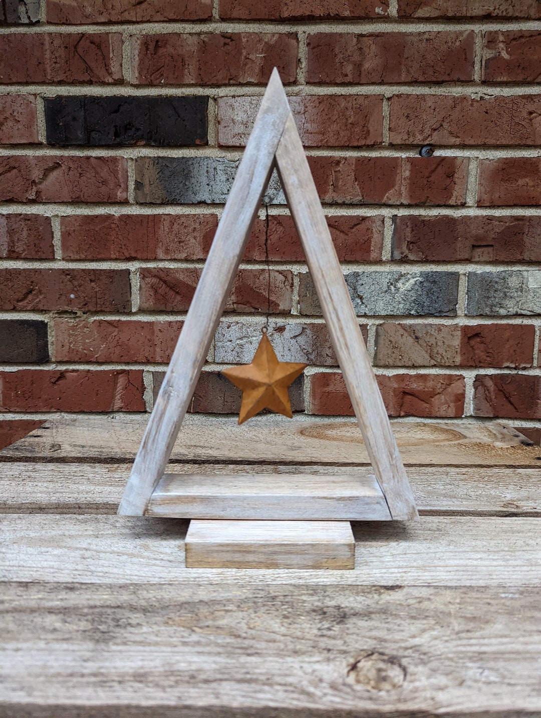 Triangle Tree With Hanging Star - Etsy