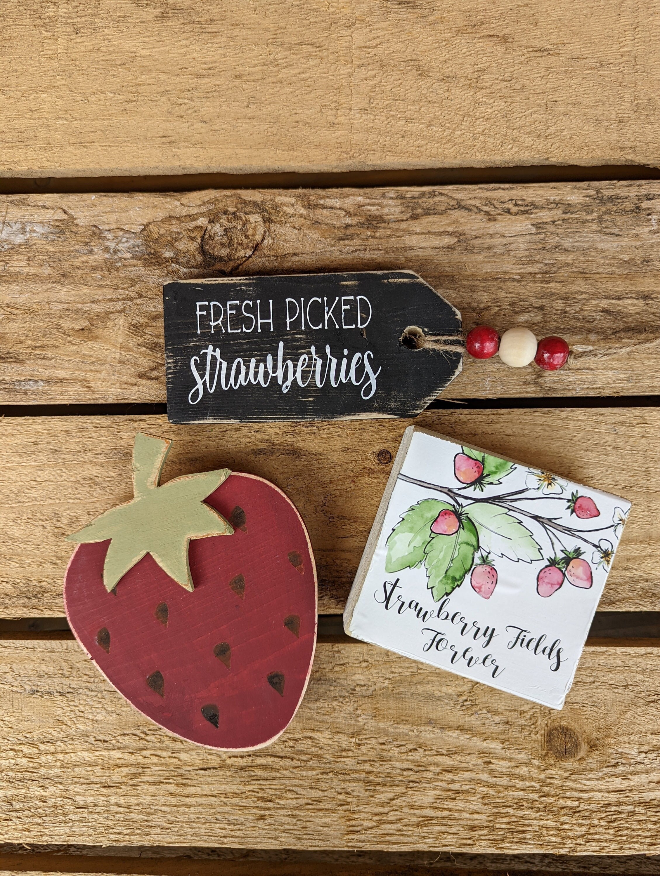 Berry Bundle: Fresh Picked Strawberries Tag Strawberry Fields - Etsy