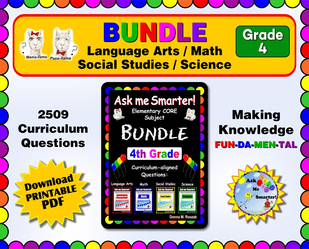 4th Grade Homeschool Curriculum BUNDLE! - Language Arts, Social Studies ...