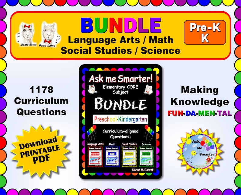 HOMESCHOOL CURRICULUM BUNDLE! - Preschool / Kindergarten - Language ...
