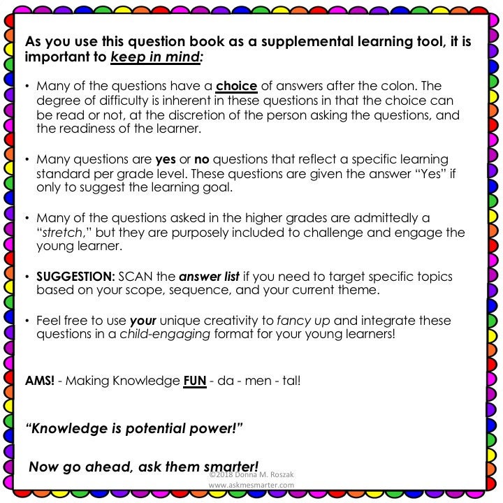 Preschool-kindergarten Homeschool Curriculum Questions-language Arts ...