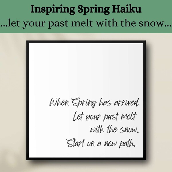 Haiku Poem - Etsy