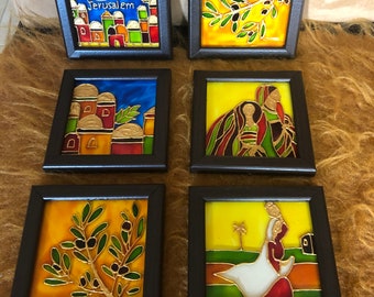 Palestine Gifts Olive Branch Art Glass Painting Wall Decor | Etsy
