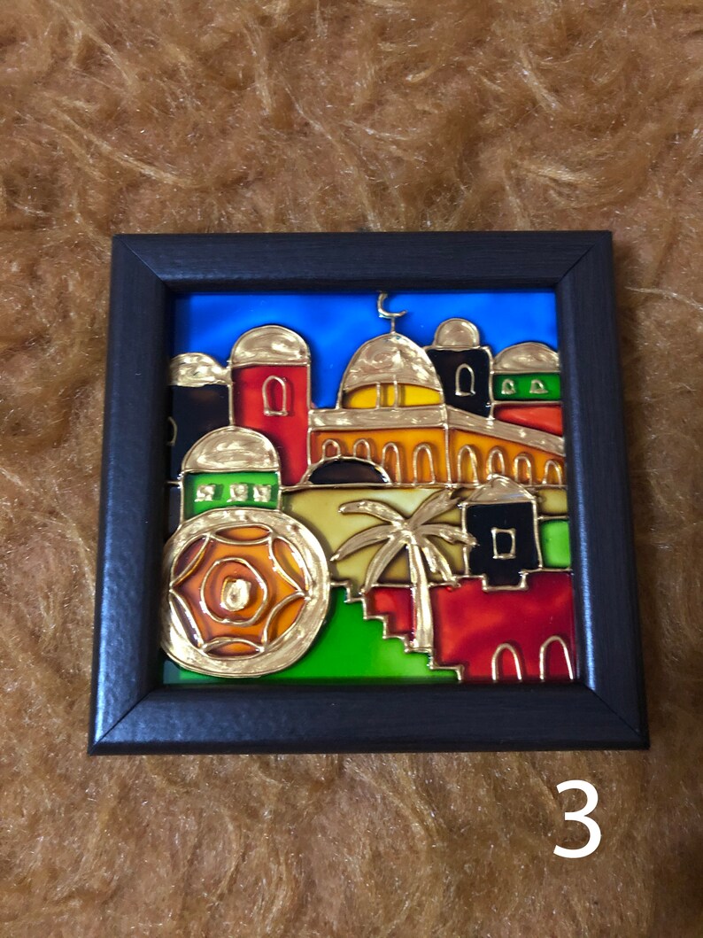 Palestine Gifts Olive Branch Art Glass Painting Wall Decor | Etsy