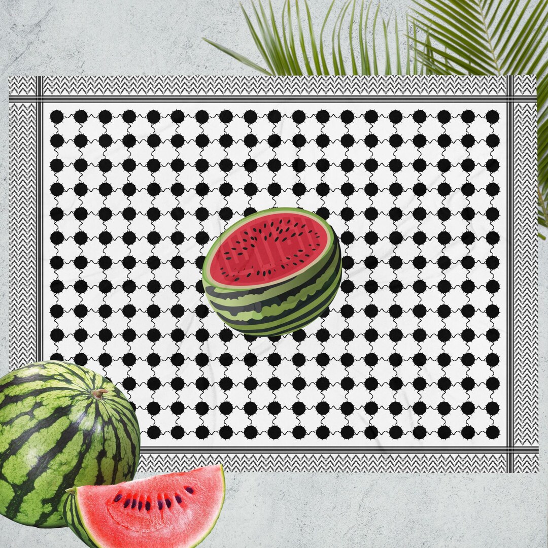 Keffiyeh Watermelon Throw Blanket - Etsy