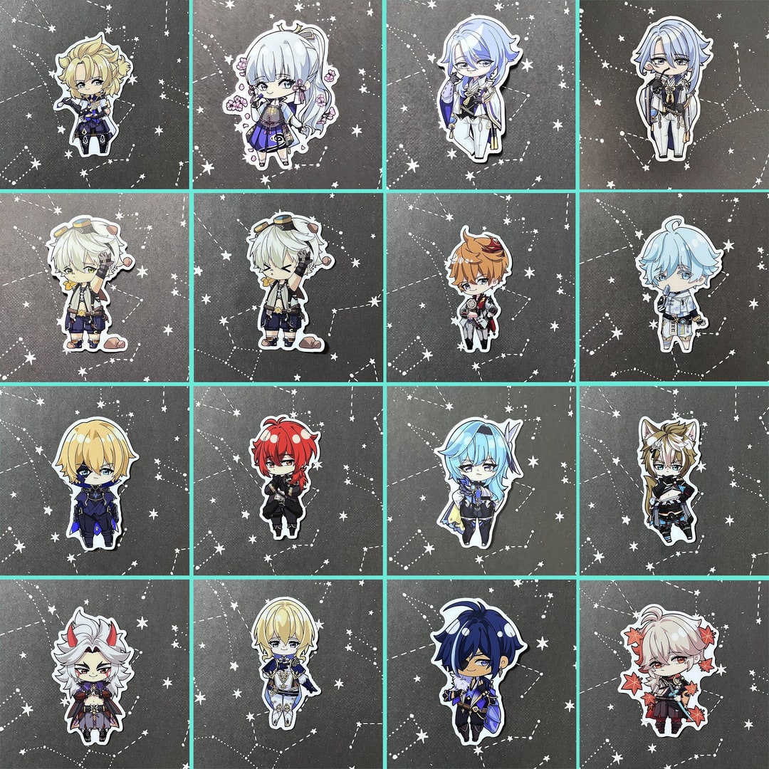 Chibi Genshin Vinyl Stickers - Etsy