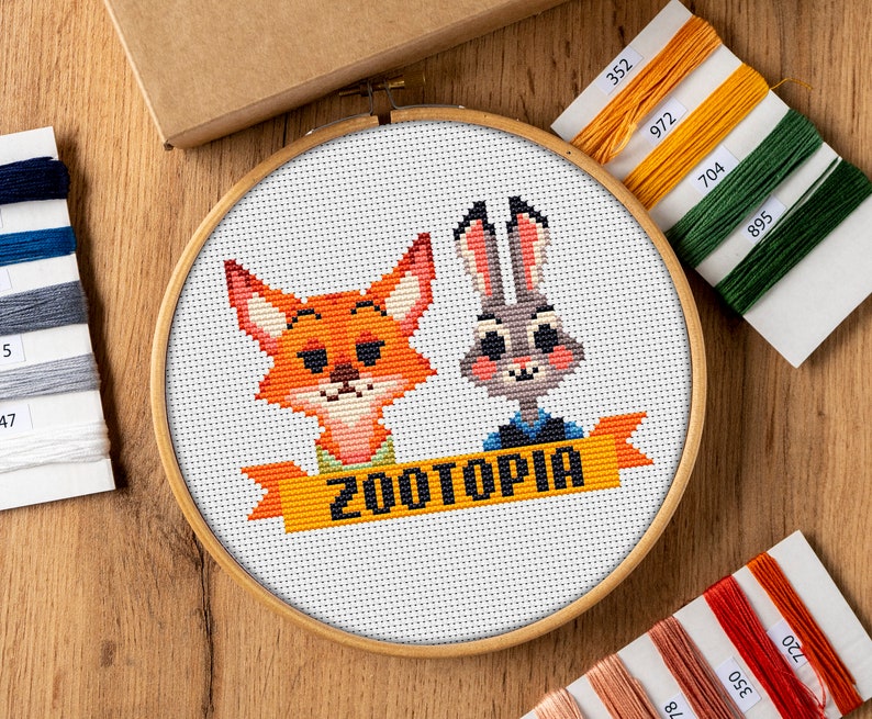 Cross Stitch Pattern Wall decor Zootopia pattern PDF Pattern DIY ...