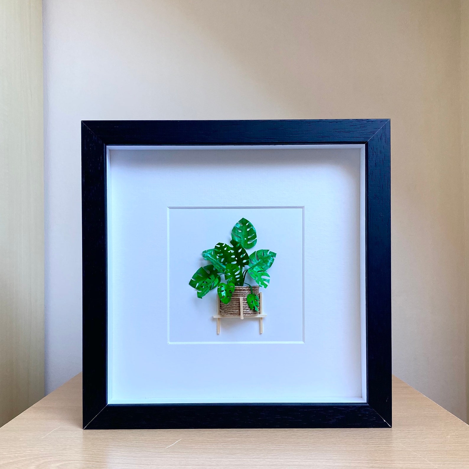 Monstera Deliciosa Framed Wall Art Plant Lovers Gift, Swiss Cheese ...