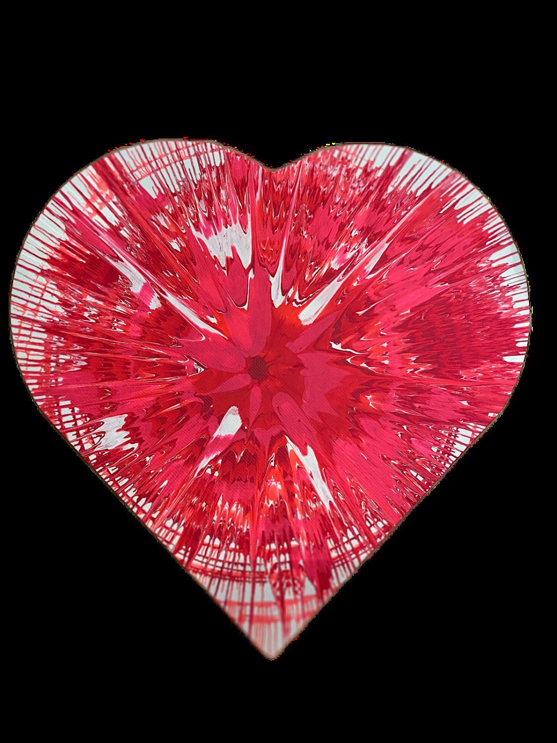 Spinart Heart / Haert RED & PINK LOVE Canvas 30 X 30 Cm - Etsy