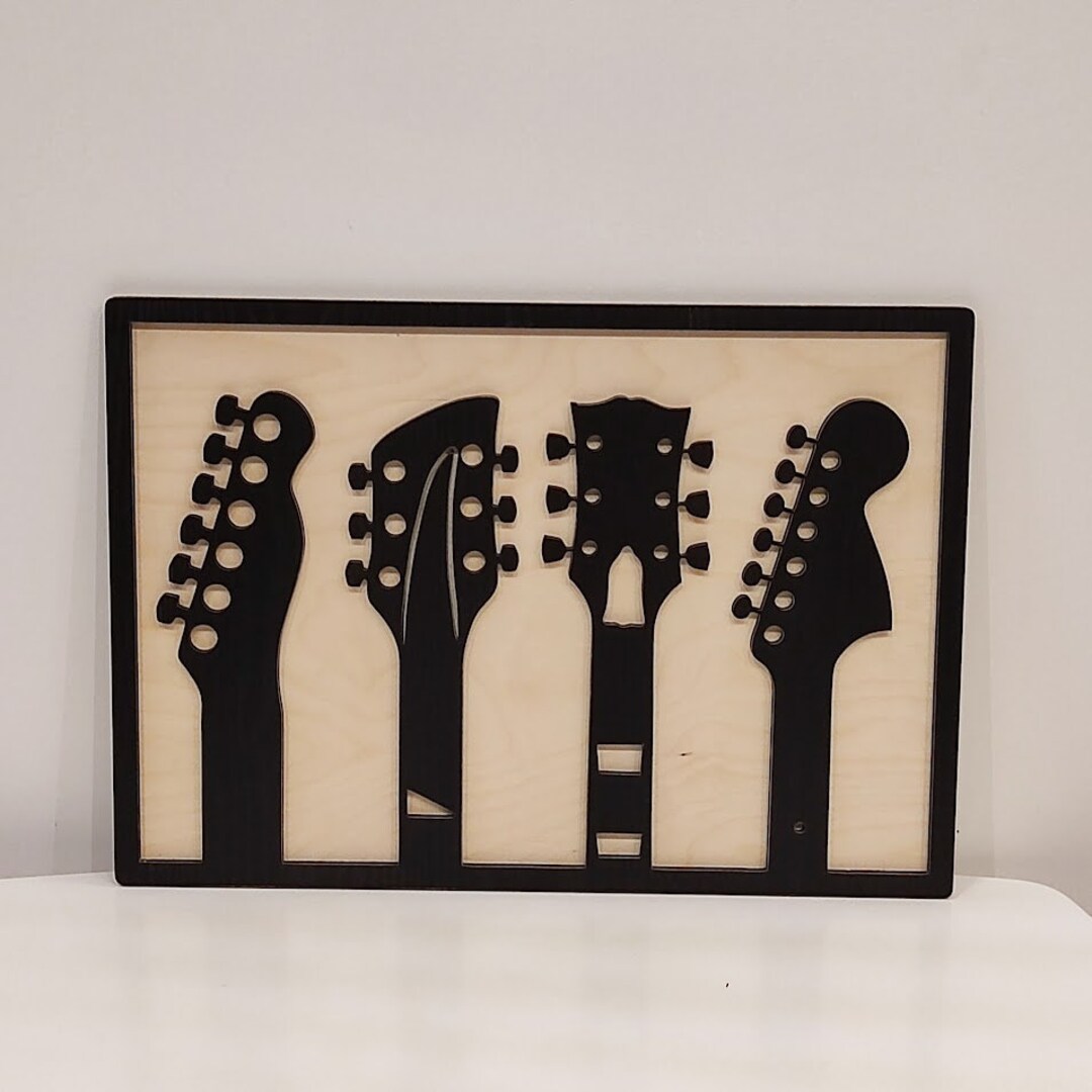 Guitars Wall Panel| | Wall Art | Wooden Wall Art | Wooden Plywood Panel ...