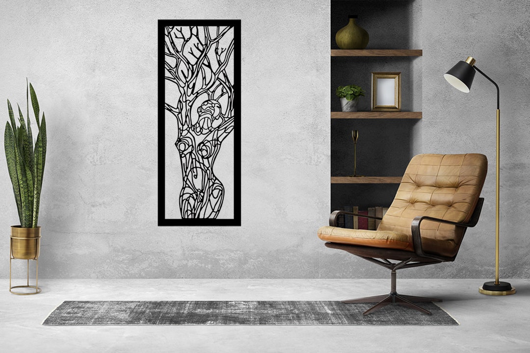 Woman Tree Wall Design Laser Cut Files Instant Download (svg, Dxf, Ai ...