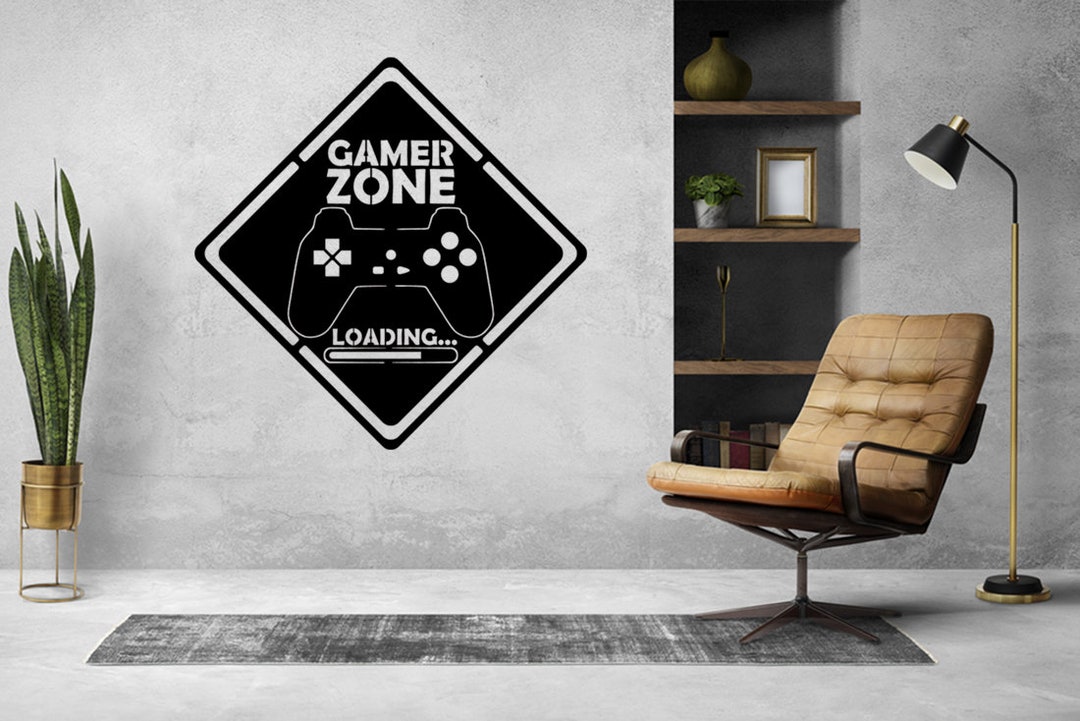 Gamer Zone Wall Design Laser Cut Files Instant Download (svg, Dxf, Ai ...