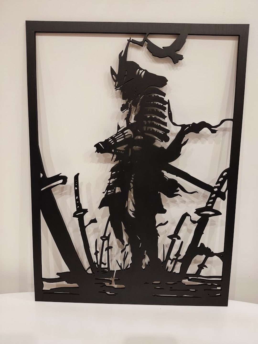 Samurai Wall Panel| Wall Art | Wooden Wall Art | Wooden MDF Panel| Home ...