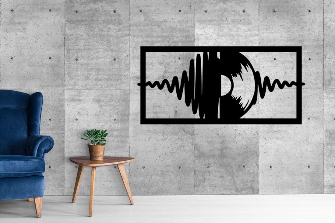 Sound Waves Wall Design Laser Cut Files Instant Download (svg, Dxf, Ai ...