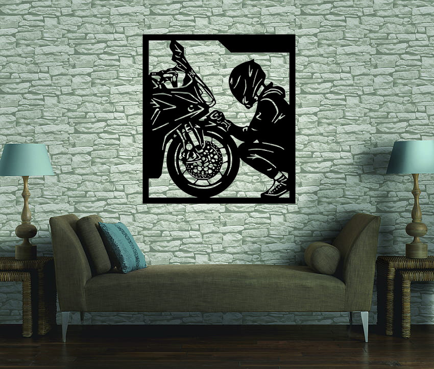 Moto Face to Face Wall Design Laser Cut Files Instant Download svg, Dxf ...